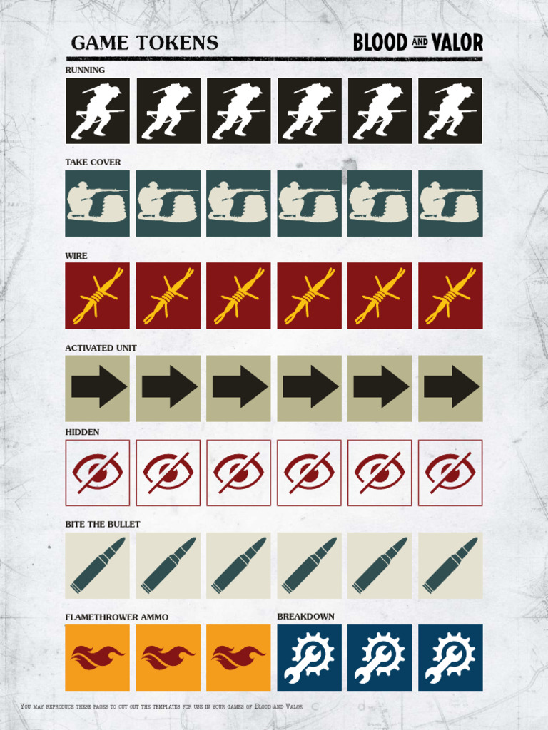 Blood and Valor Game-Tokens | PDF