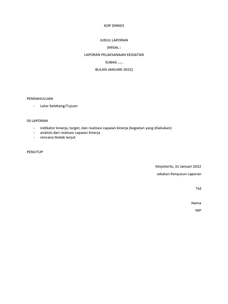 Format Laporan Ekin 2022 | PDF