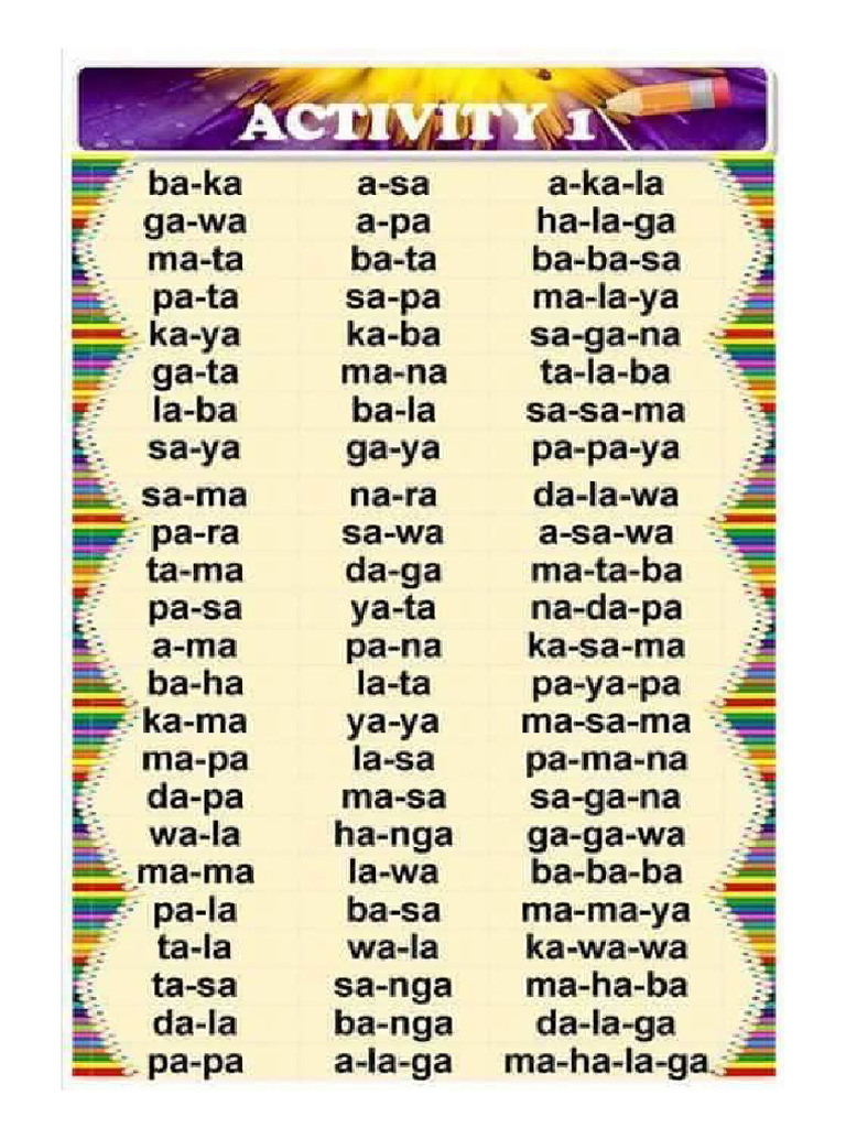 Pagsasanay Sa Pagbasa | PDF