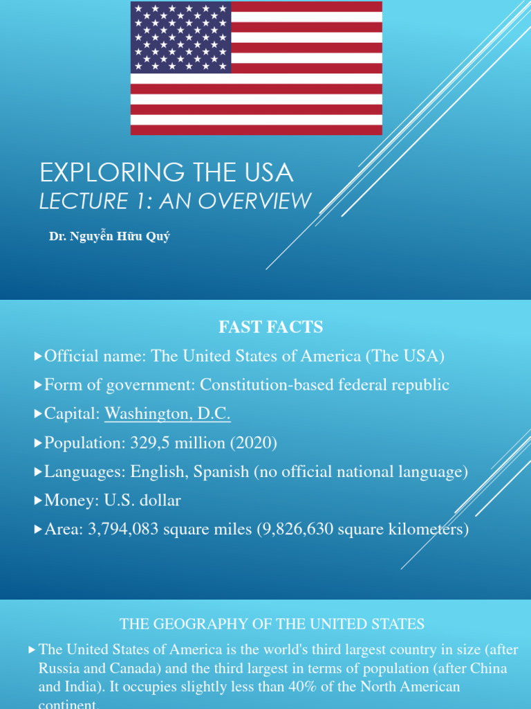 Lecture 1_An Introduction to the USA | PDF | The United States | North ...