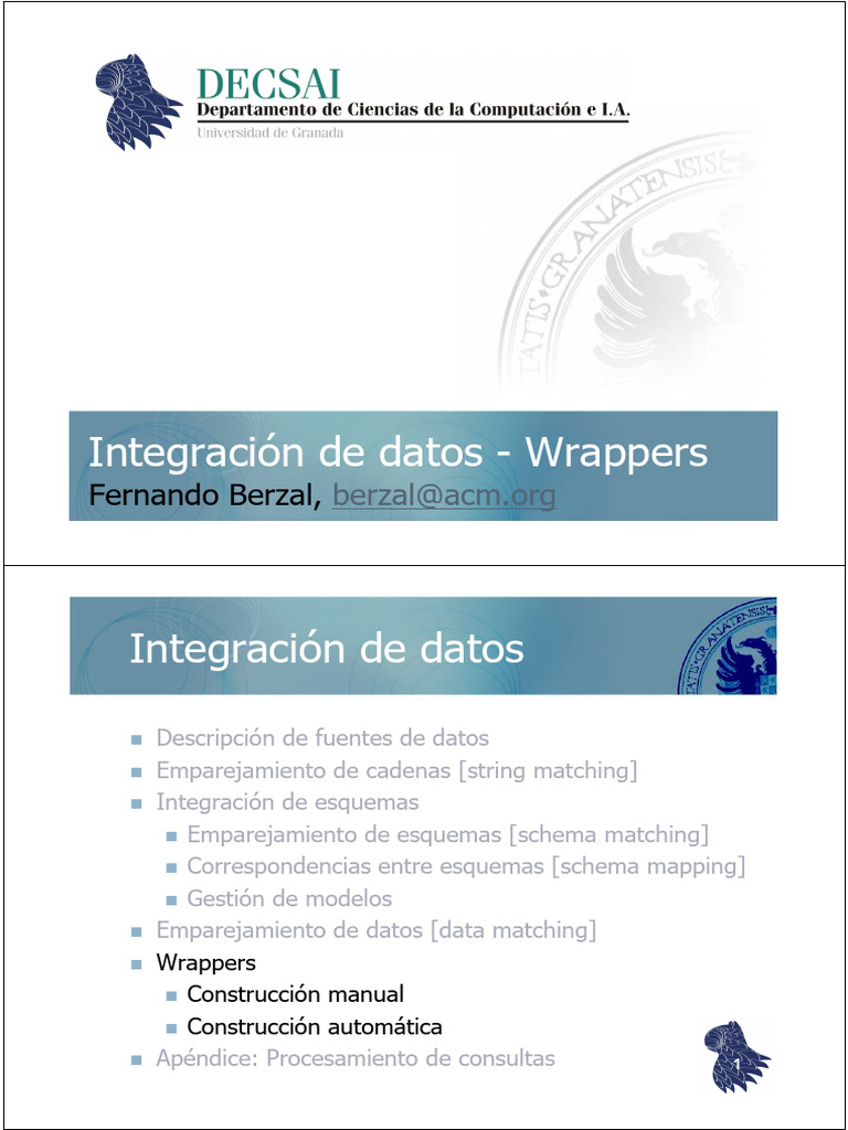 44 Data Integration - Wrappers | Descargar gratis PDF | Lenguaje de ...