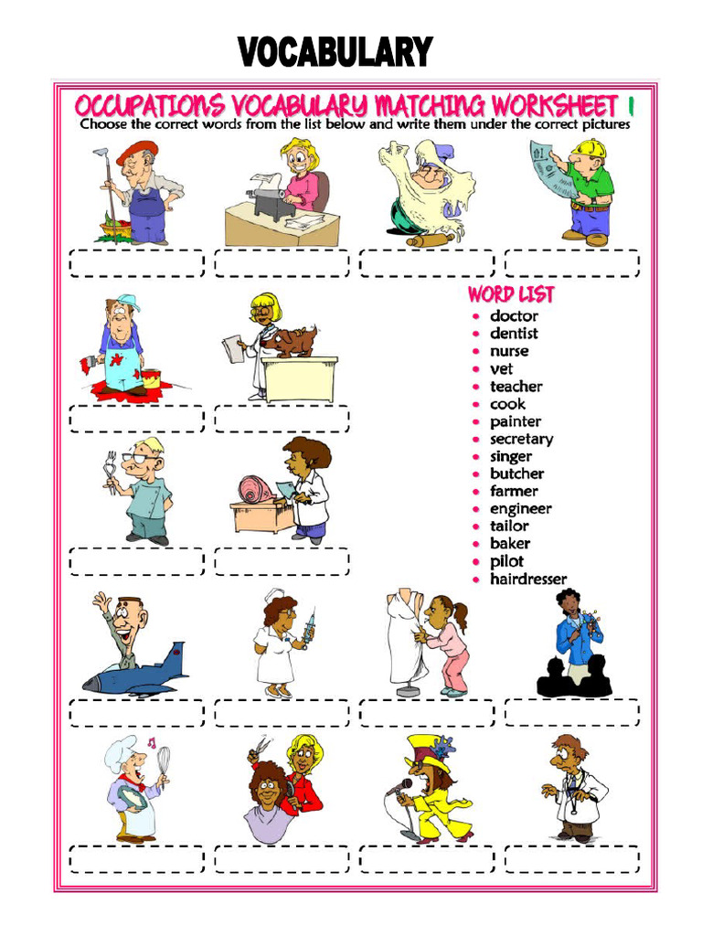 Vocabulary Jobs | PDF