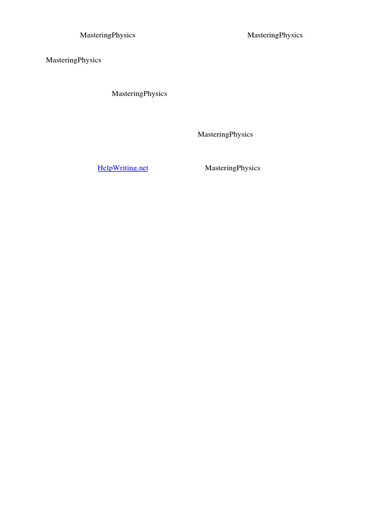 Masteringphysics Assignment Answers | PDF | Copyright | Physics