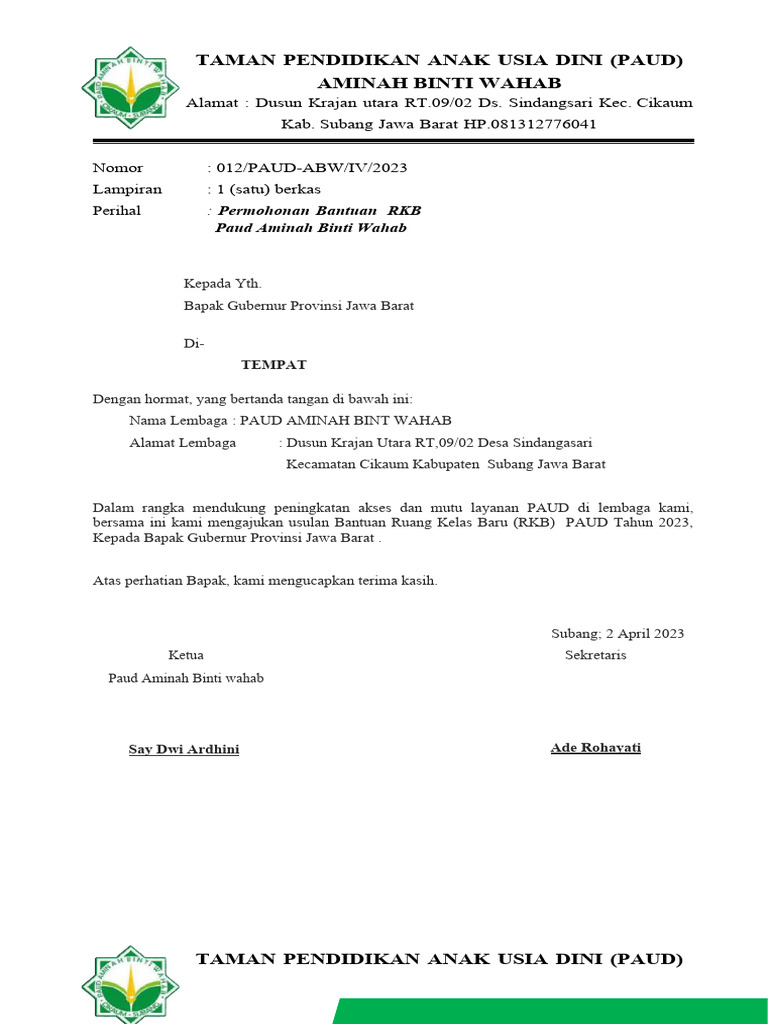 RKB Aminah Prov 2023 | PDF