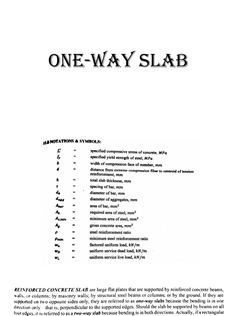 ONE-WAY SLAB RC | PDF