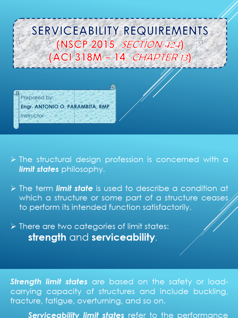 serviceability req rc | PDF | Beam (Structure) | Fracture