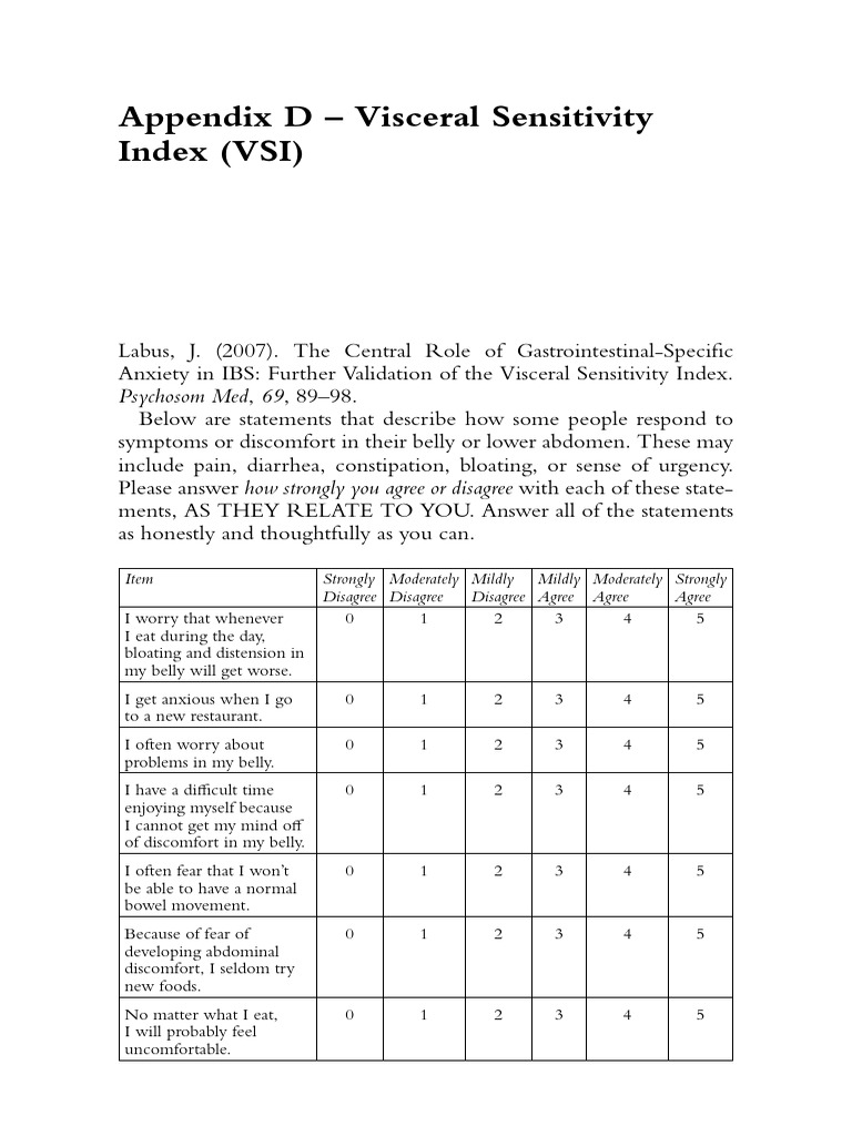 Visceral Sensitivity | Download Free PDF | Bloating | Human Diseases And Disorders