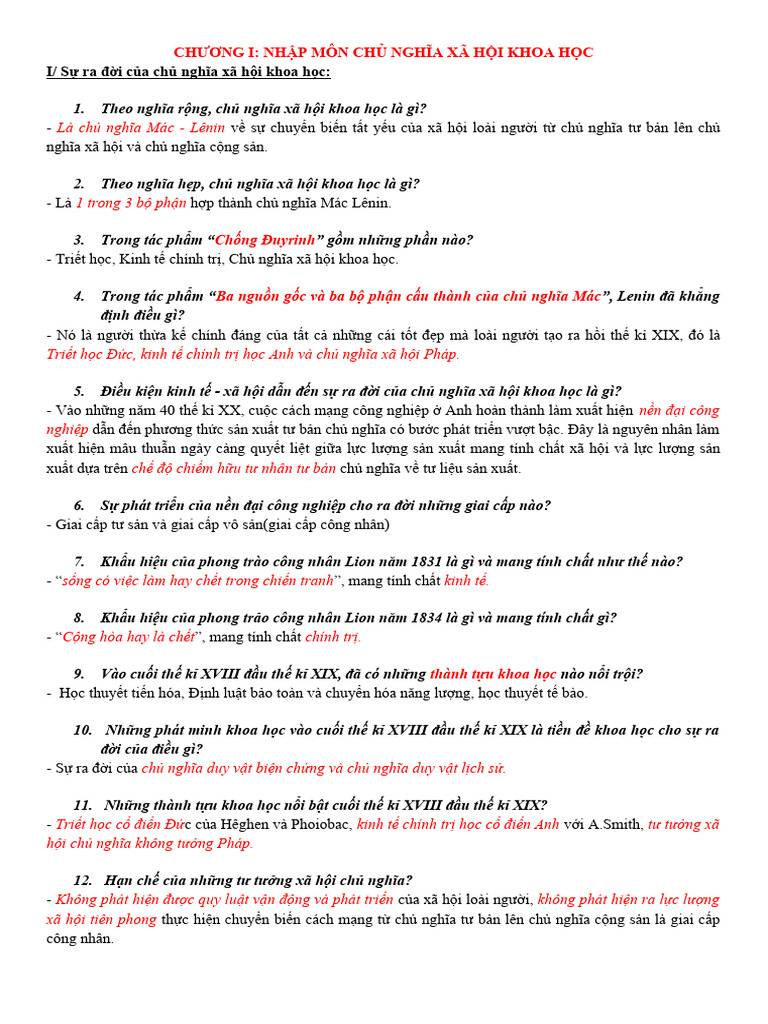 10 điểm CNXH | PDF