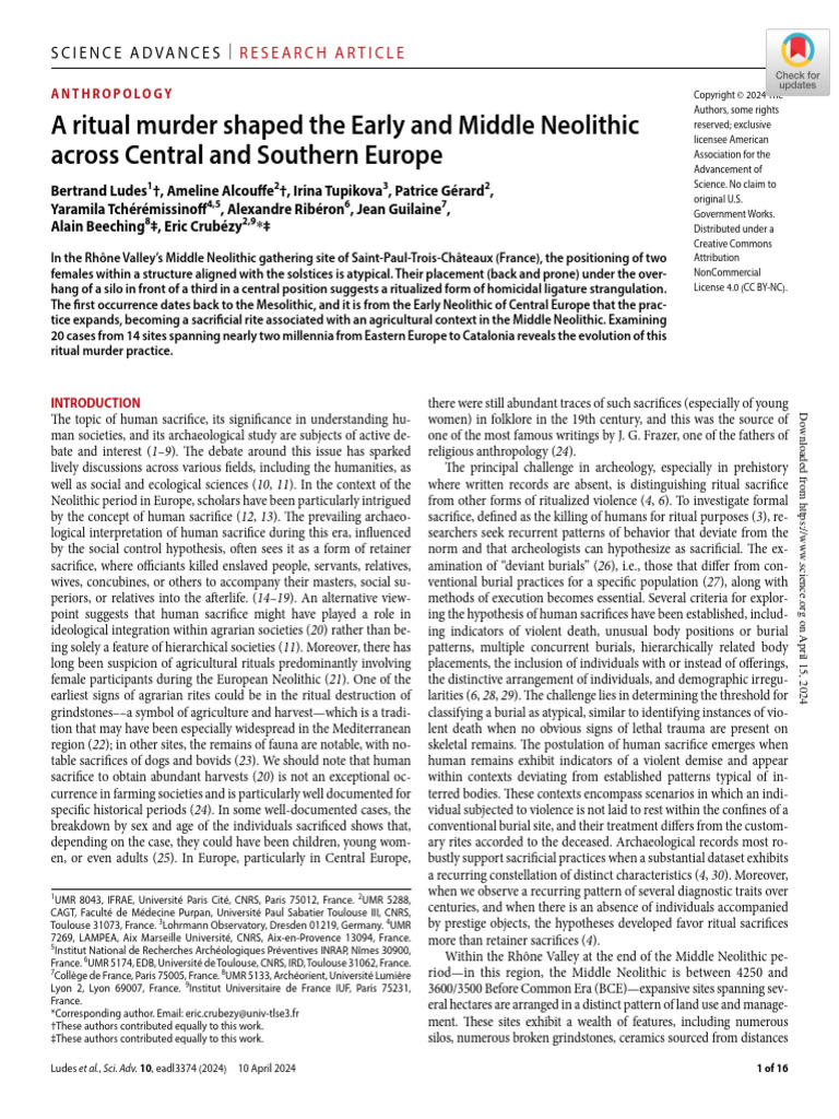 A Ritual Murder Shaped the Early | PDF | Sunset | Burial