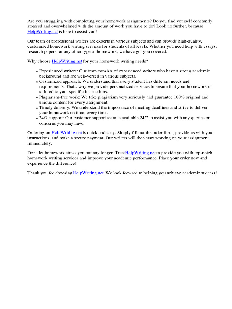 Homework Writing Services | Download Free PDF | Homework | Thesis