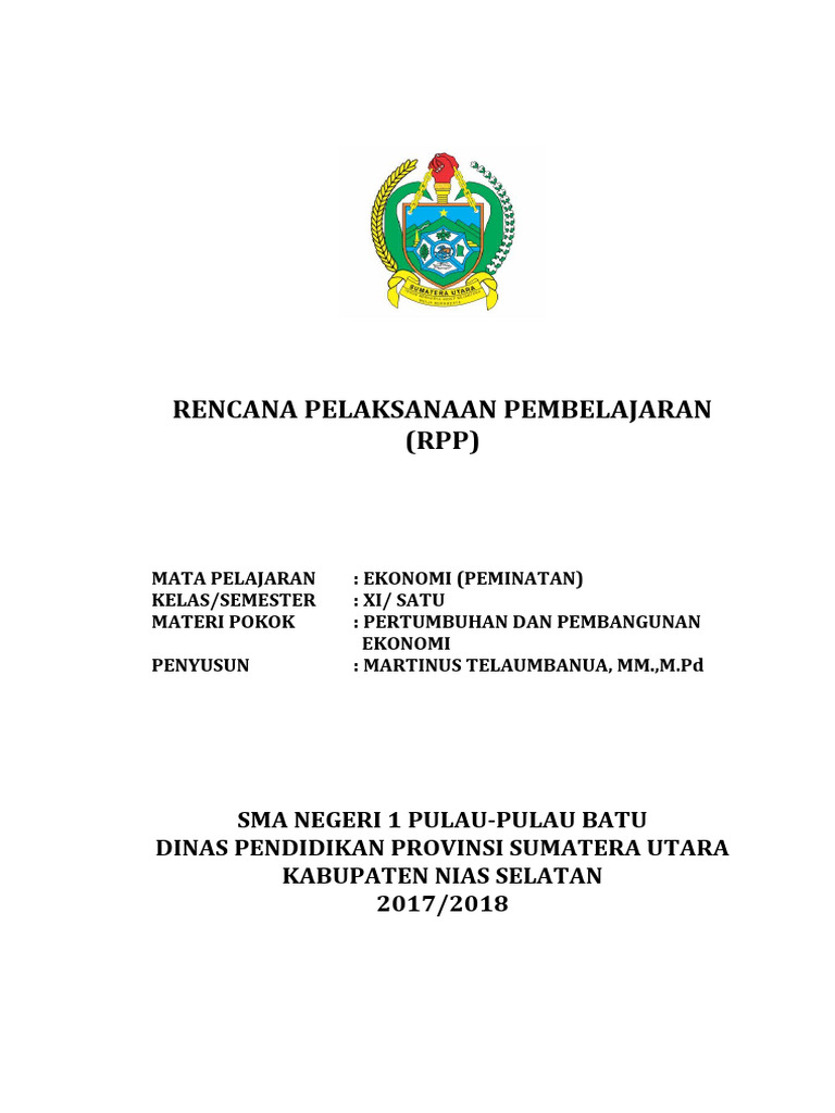 Contoh RPP Mapel Ekonomi | PDF | Karier & Perkembangan