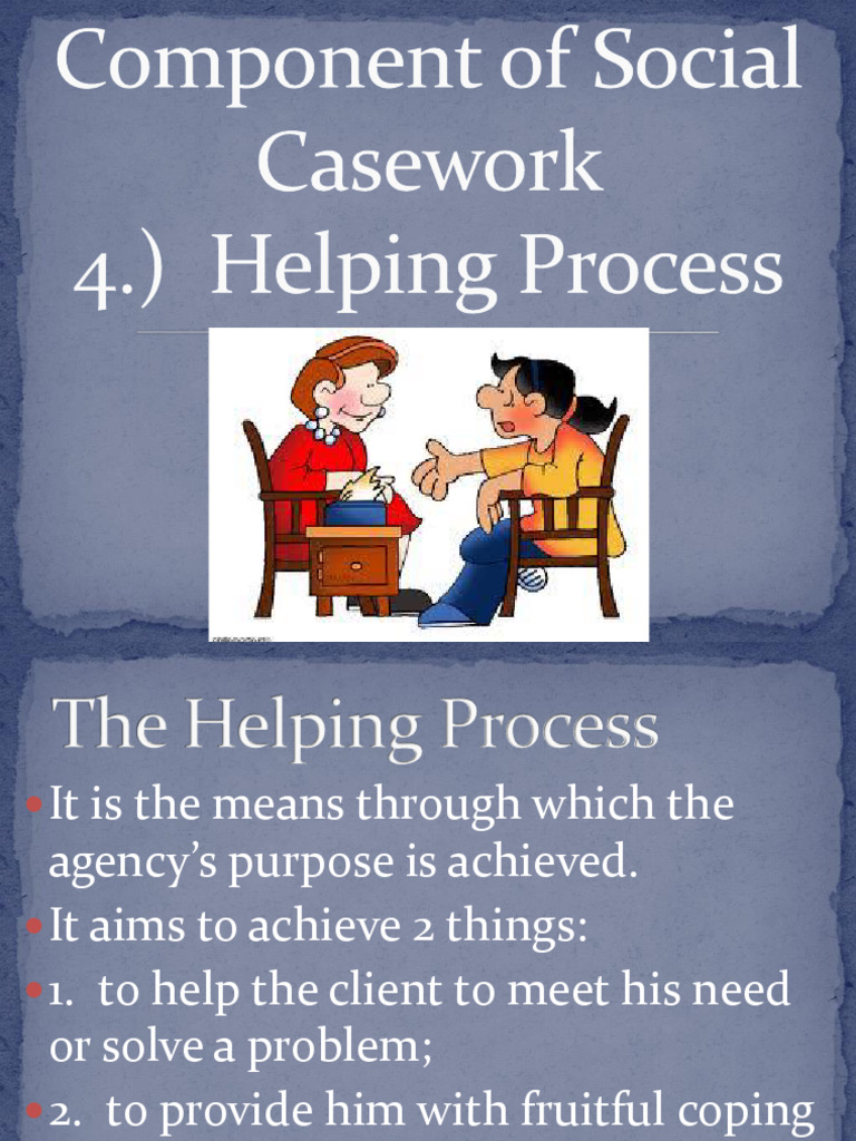 Component of Social Casework 4.) Helping Process | PDF | Goal | Evaluation