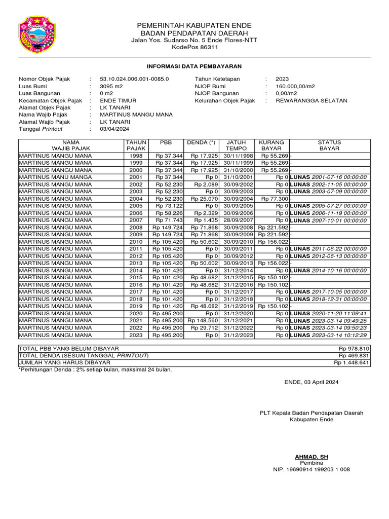 Data_Tagihan_PBB-10 | PDF