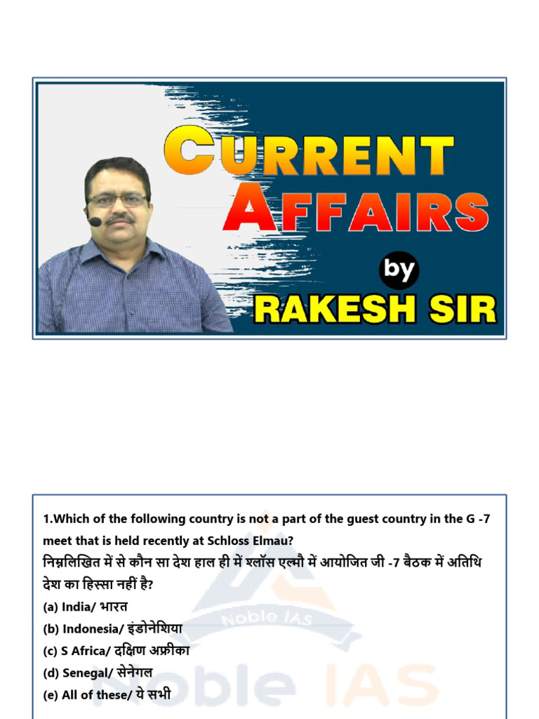 CURRENT AFFAIR New | PDF