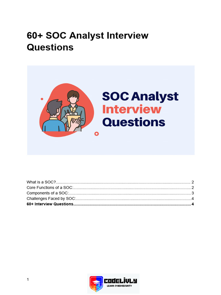 Soc Interview | PDF | Security | Computer Security