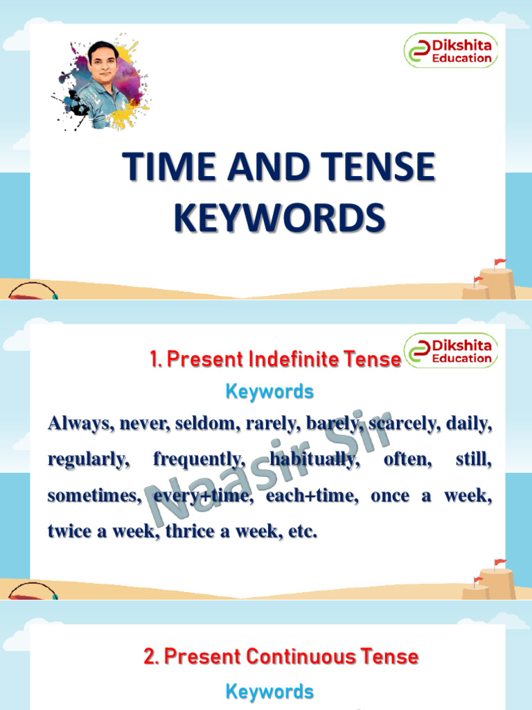 Tense Keywords for English Grammar | PDF | Grammatical Tense ...