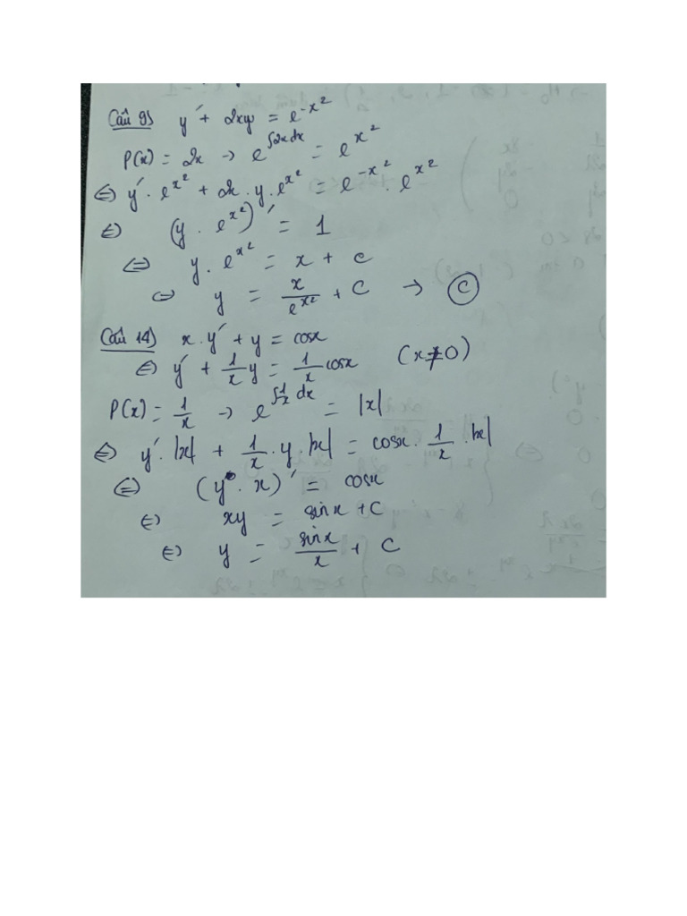 Bài Tập Ptvp Cấp 1 k49 | PDF