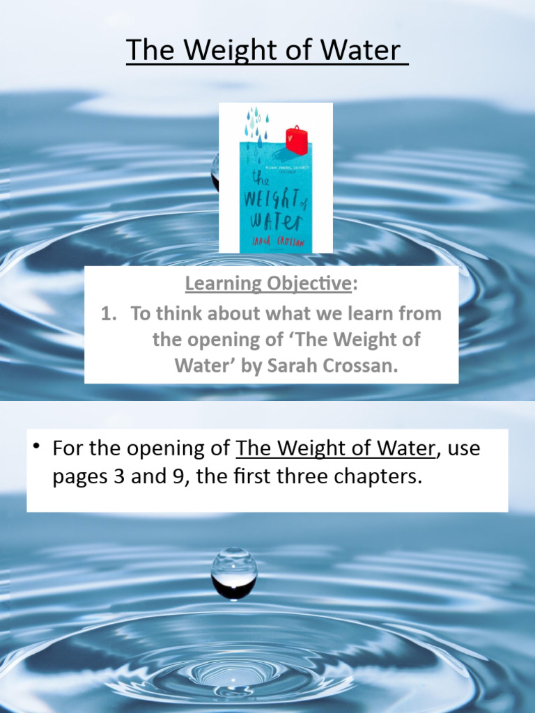 Opening of The Weight of Water | PDF | Narrative | Poetry