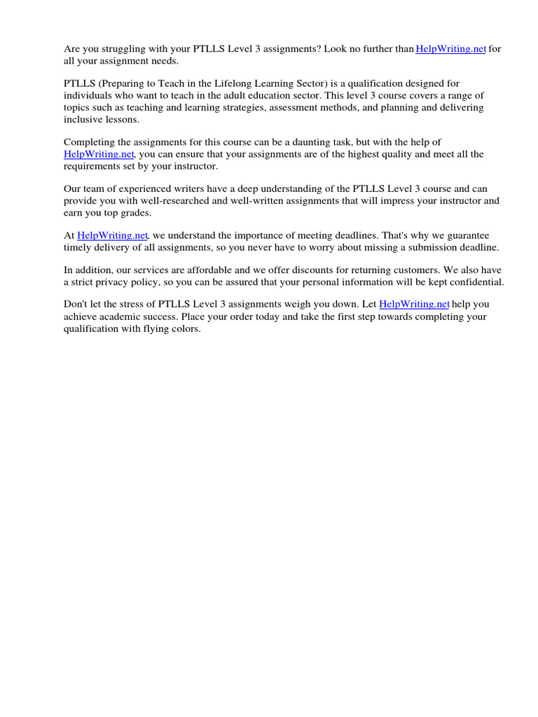 Ptlls Level 3 Assignments | PDF | Learning | Teachers