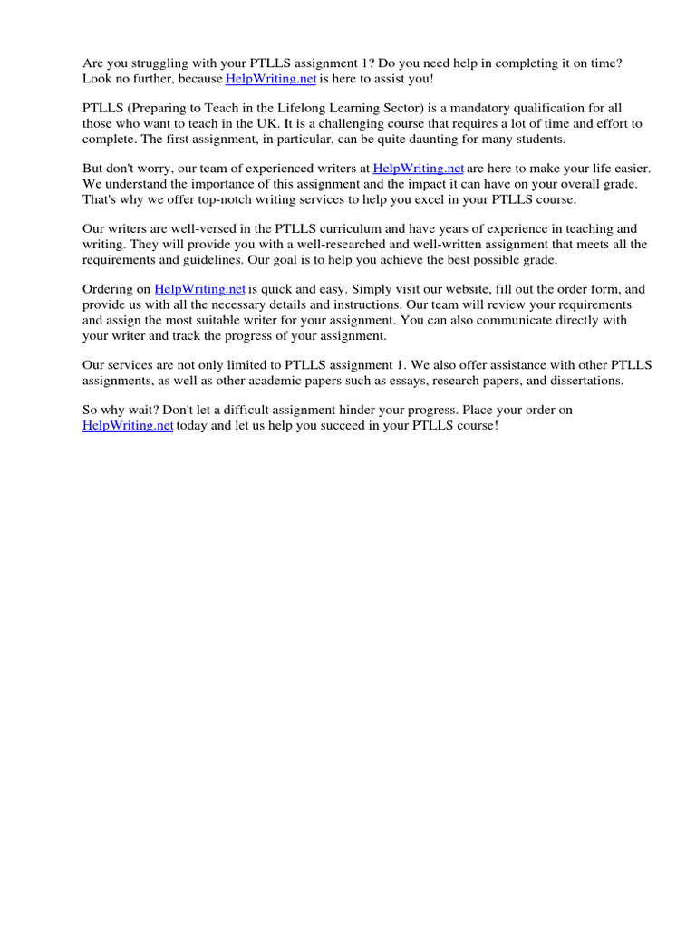 Ptlls Assignment 1 | Download Free PDF | Teachers | Medical Error