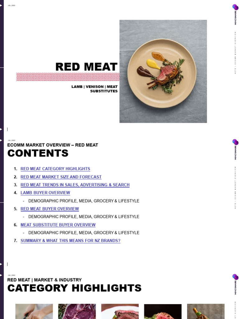 Ecomm Red Meat Market Insights | PDF | Lamb And Mutton | Beef