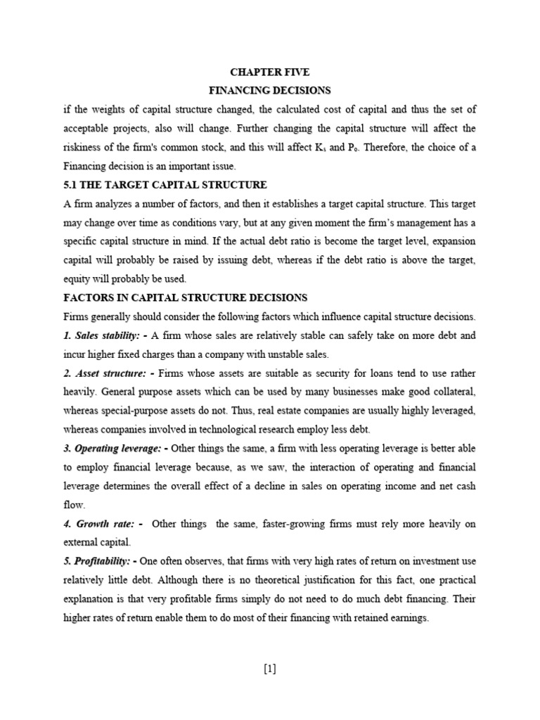 Chapter 5 | PDF | Capital Structure | Financial Capital