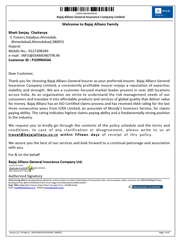 Response (1) | PDF | Insurance | Underwriting