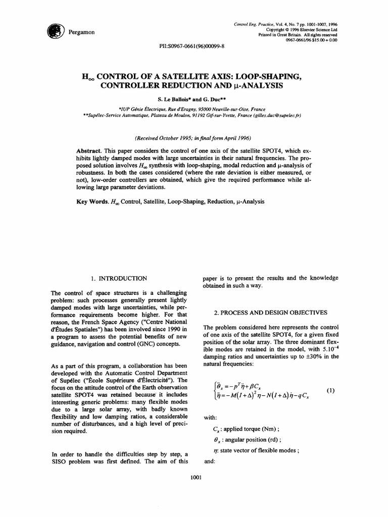 Loop shaping, controller reduction and mu analysis | PDF | Mechanics | Applied Mathematics