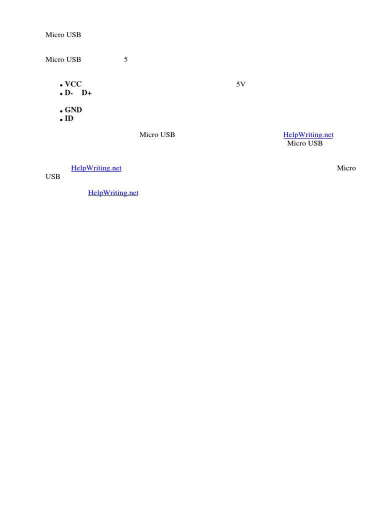 Micro Usb Pin Assignment | PDF | Usb | Computer Hardware