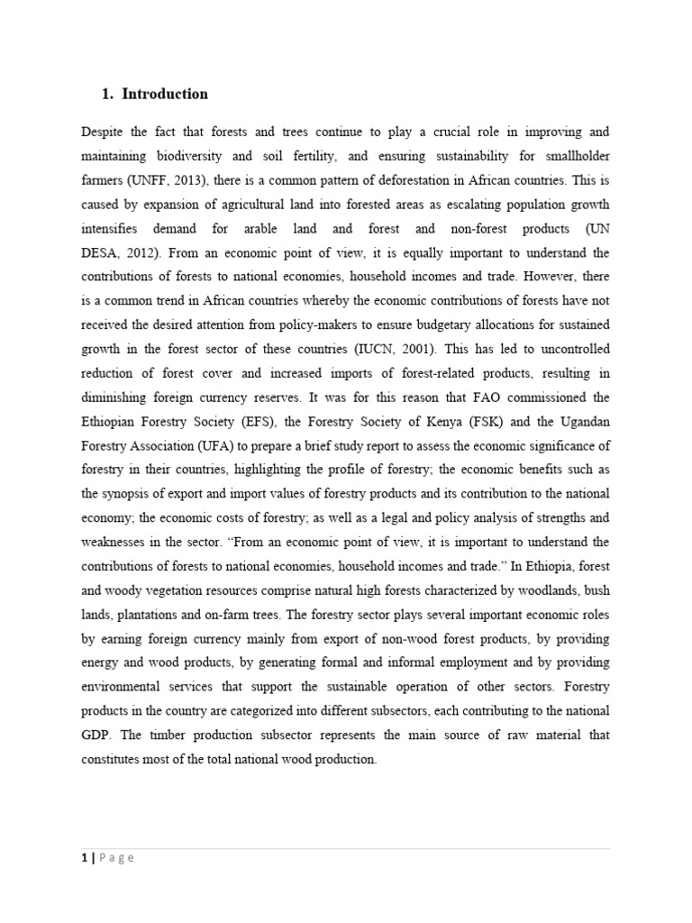 Importance of forest development in Ethiopia | PDF | Forests | Forestry