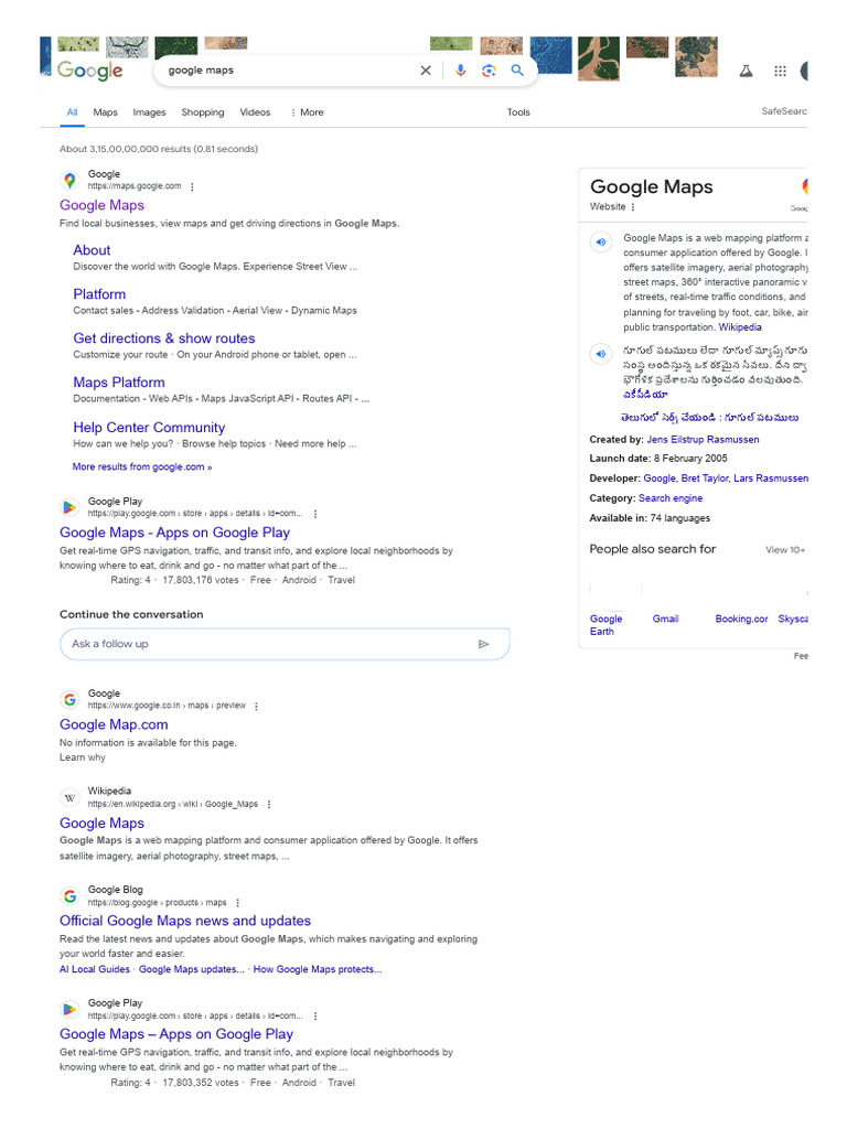 Google Maps - Google Search | PDF | Computing | Software