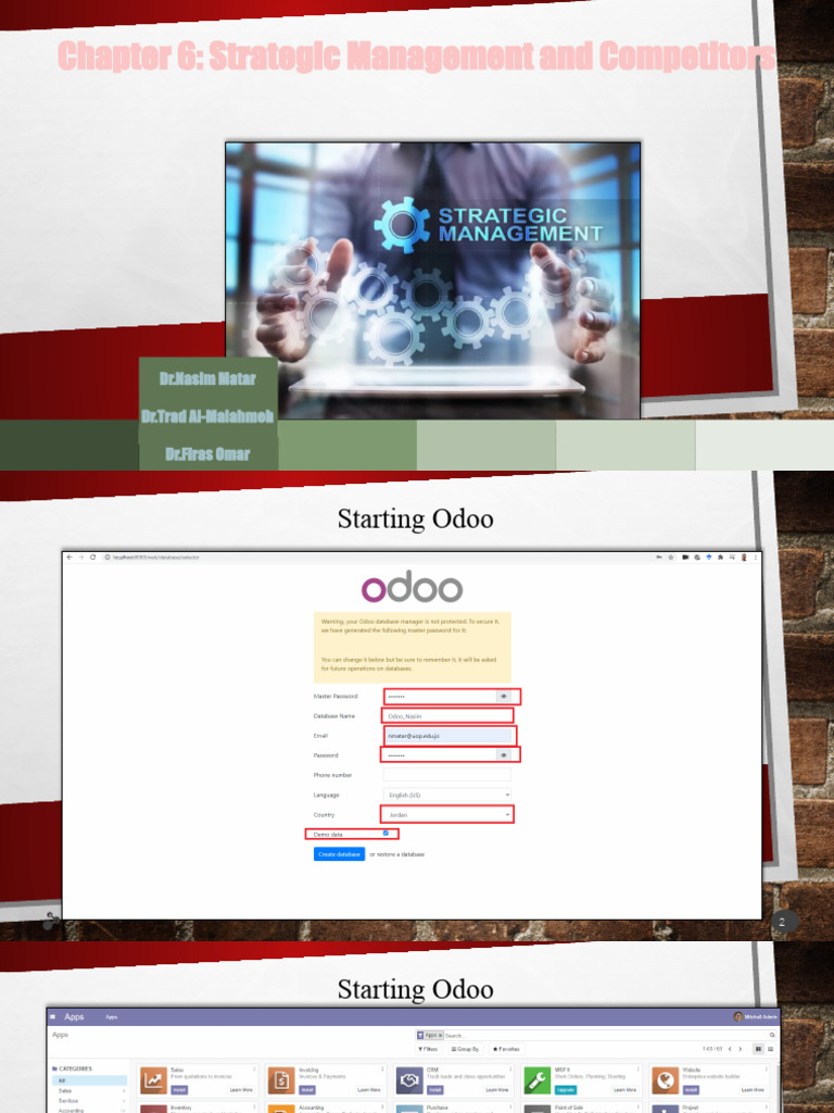 Stratigic Management-Chapter 6 - Odoo | PDF | Computing | Software