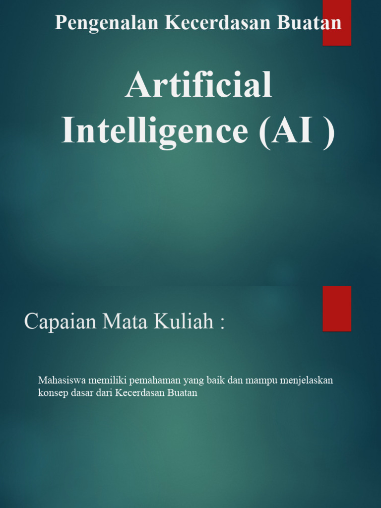 Modul 1 Pengenalan Kecerdasan Buatan | PDF