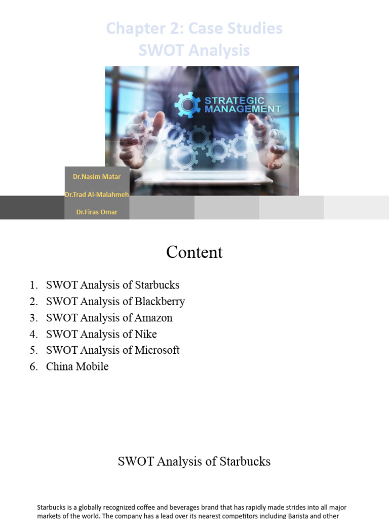 Strategic Management-Chapter 2 - Case Studies - Updated | PDF ...