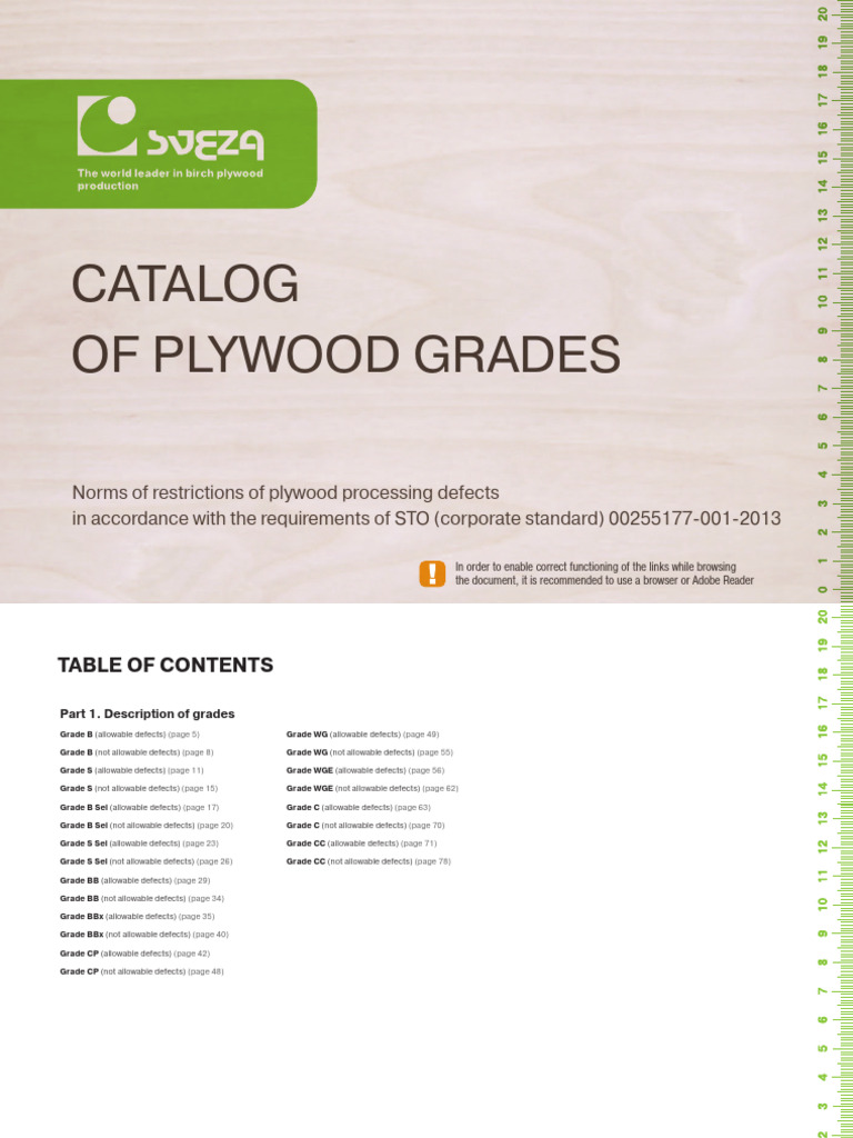 Plywood Grades & Defects Guide | PDF | Wood | Plywood