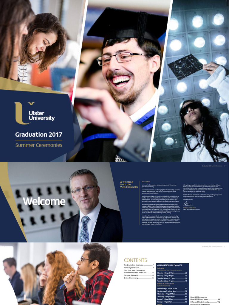 Ulster University Summer Graduation 2017 Booklet | PDF