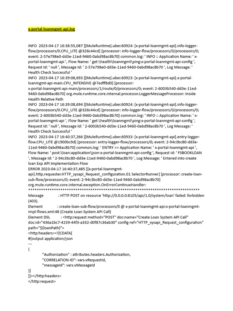 Logs | PDF | Xml | Json