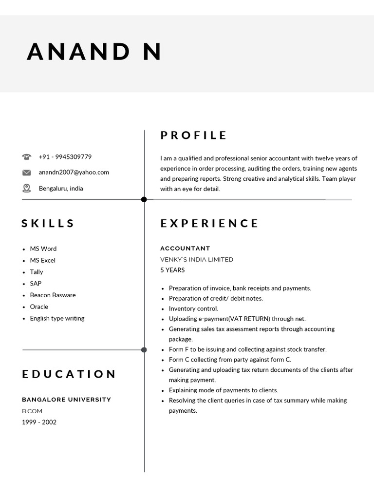 Anand N | PDF | Accounts Payable | Business