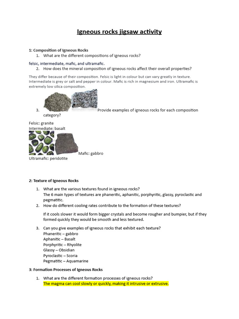 Igneous rocks | PDF | Igneous Rock | Rock (Geology)