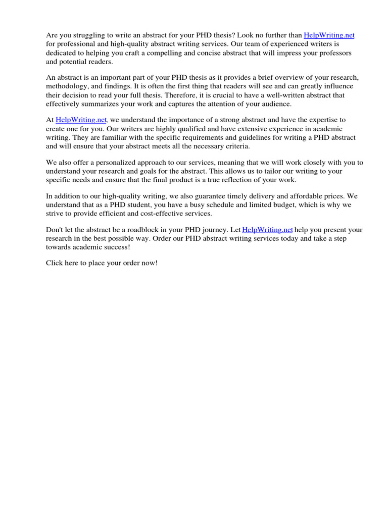 PHD Abstract | PDF | Thesis | Abstract (Summary)