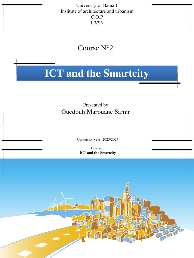 NTIC Et La Ville Intélligente (Smartcity) | PDF | Economies