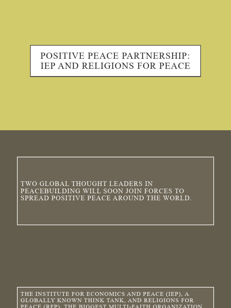 Positive Peace Partnership Initiative | PDF | Peace | Interfaith Dialogue