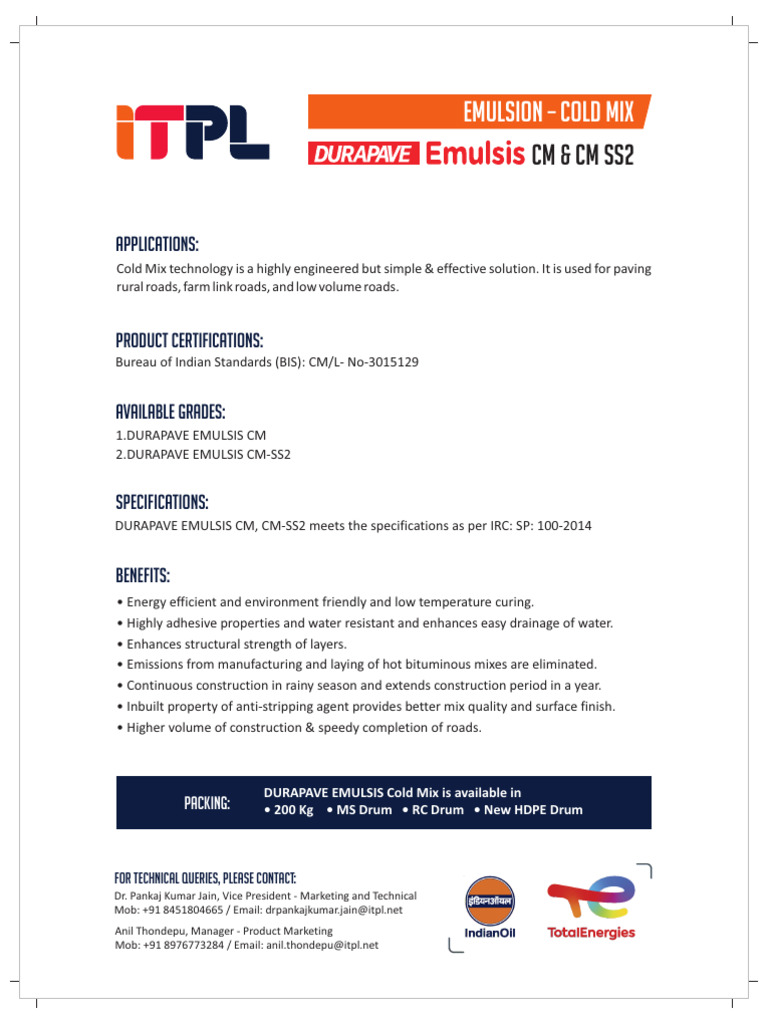 Bitumen Emulsion | Download Free PDF | Adhesive | Emulsion