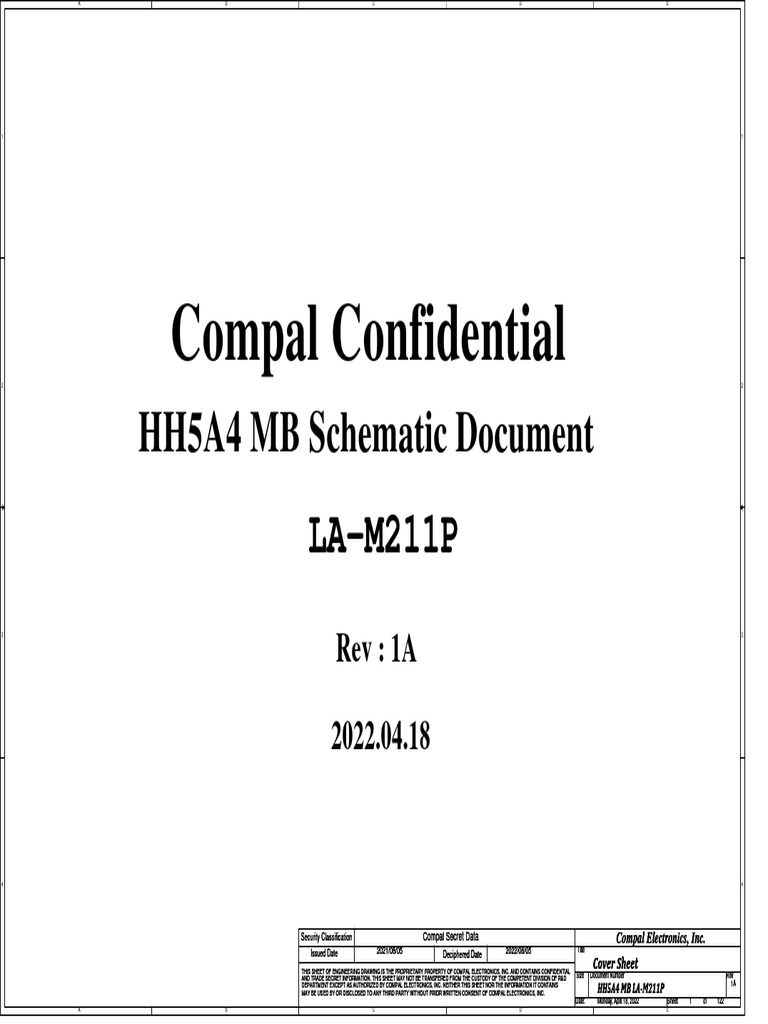 HH5A4 LA-M211P Rev 1A Schematic | PDF | Usb | Power Supply
