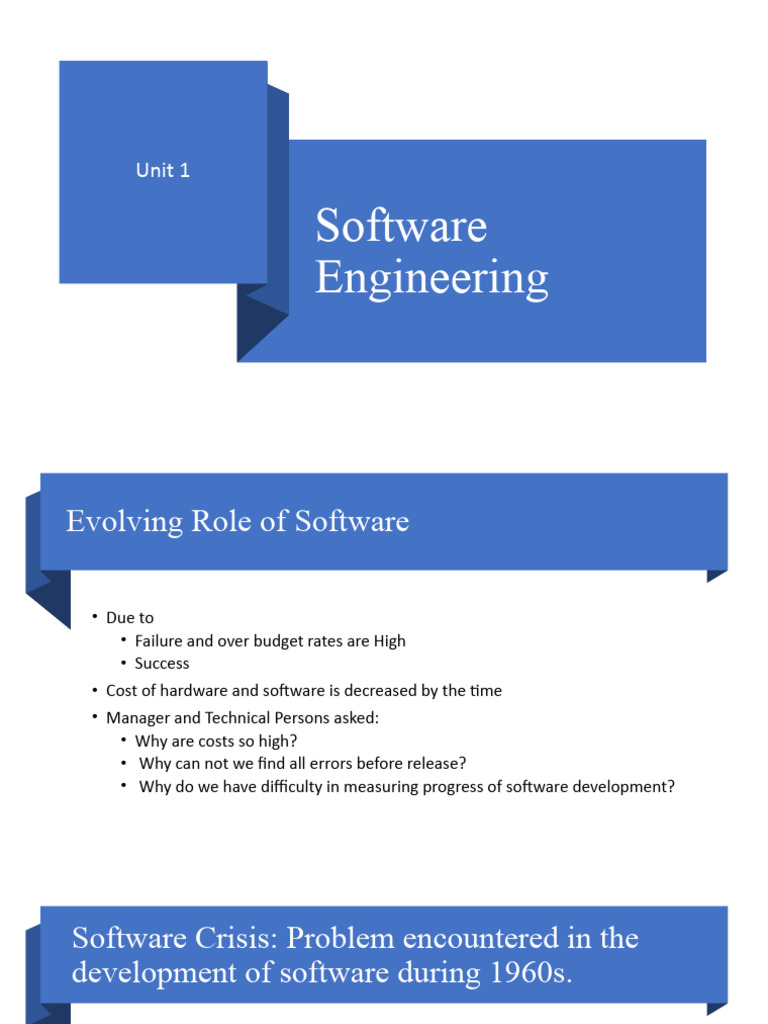 SE Unit 1 | PDF | Software Development Process | Prototype