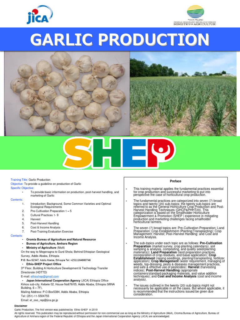 Garlic Farming | PDF | Compost | Agriculture
