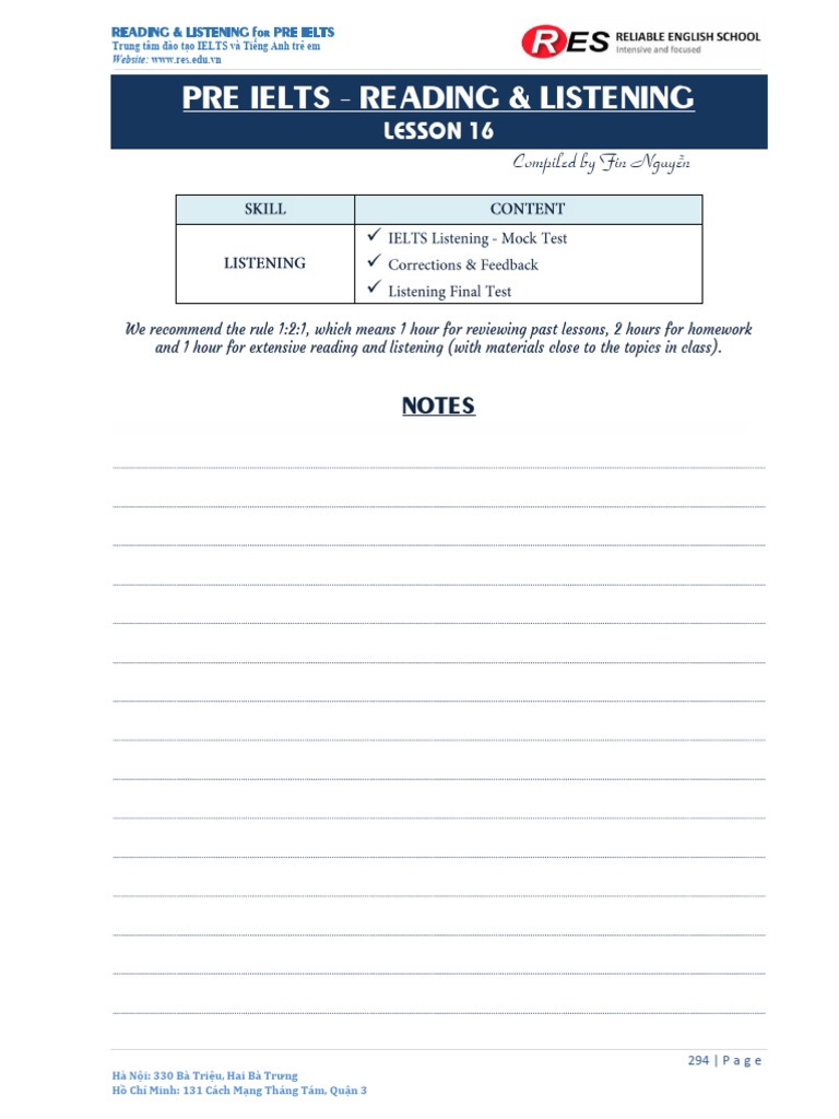 RL PRE LES 16 SB | PDF