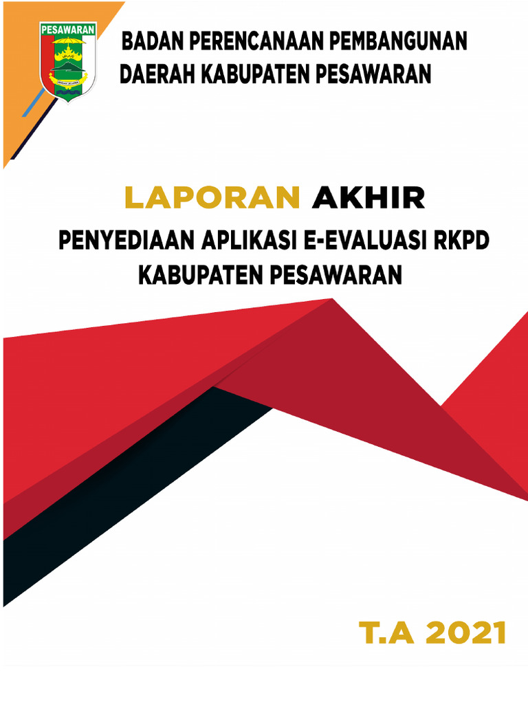 Laporan Akhir E-Evaluasi RKPD | PDF