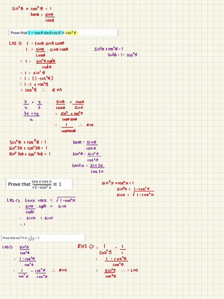 10 Trigonometric Identities - Equations | PDF | Trigonometry | Geometry