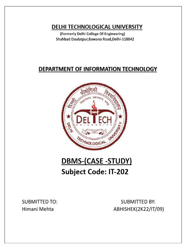 DBMS Case Study | PDF | Ibm Db2 | Postgre Sql